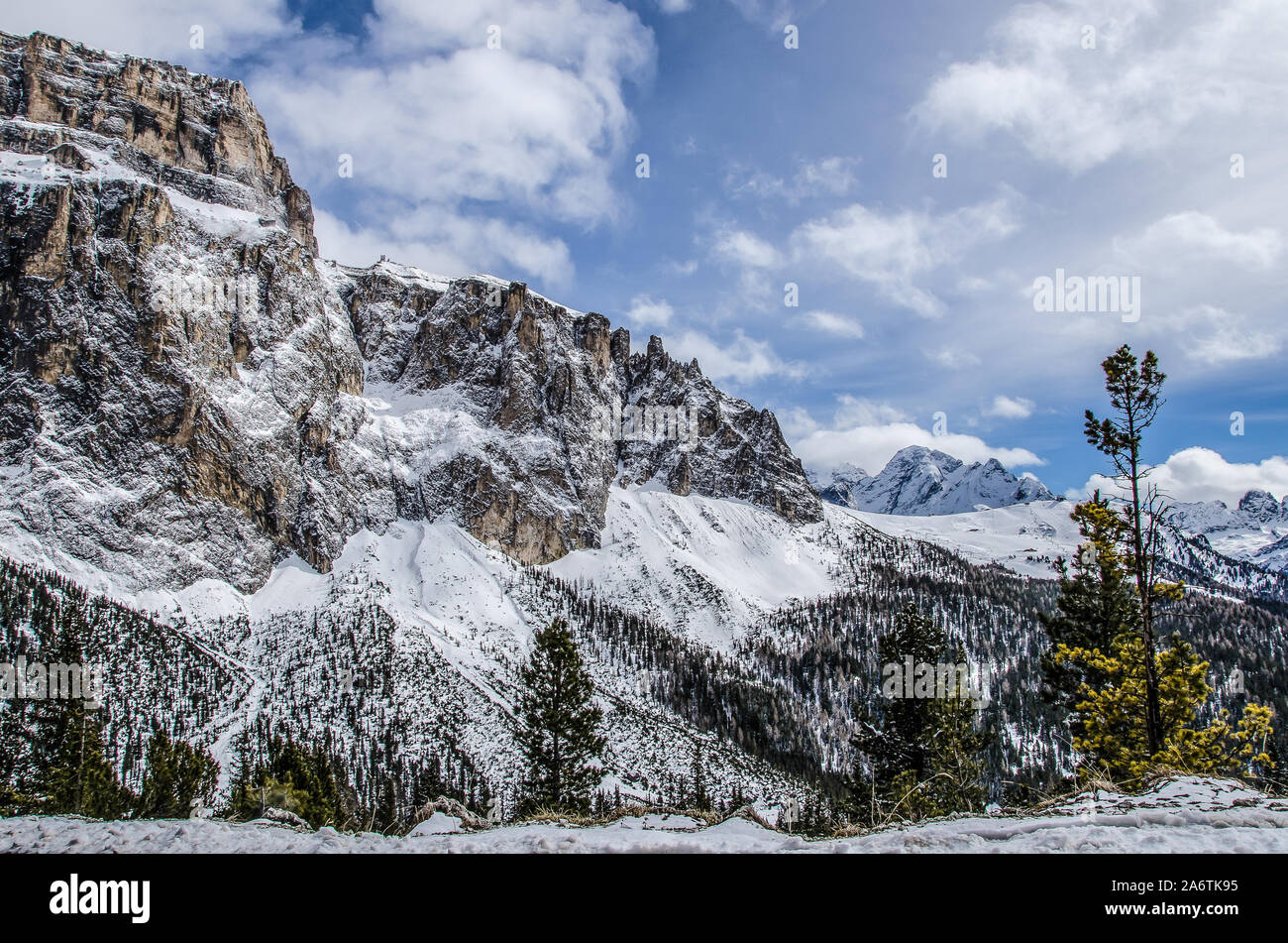The Sella group is a plateau-shaped massif in the Dolomites mountains ...