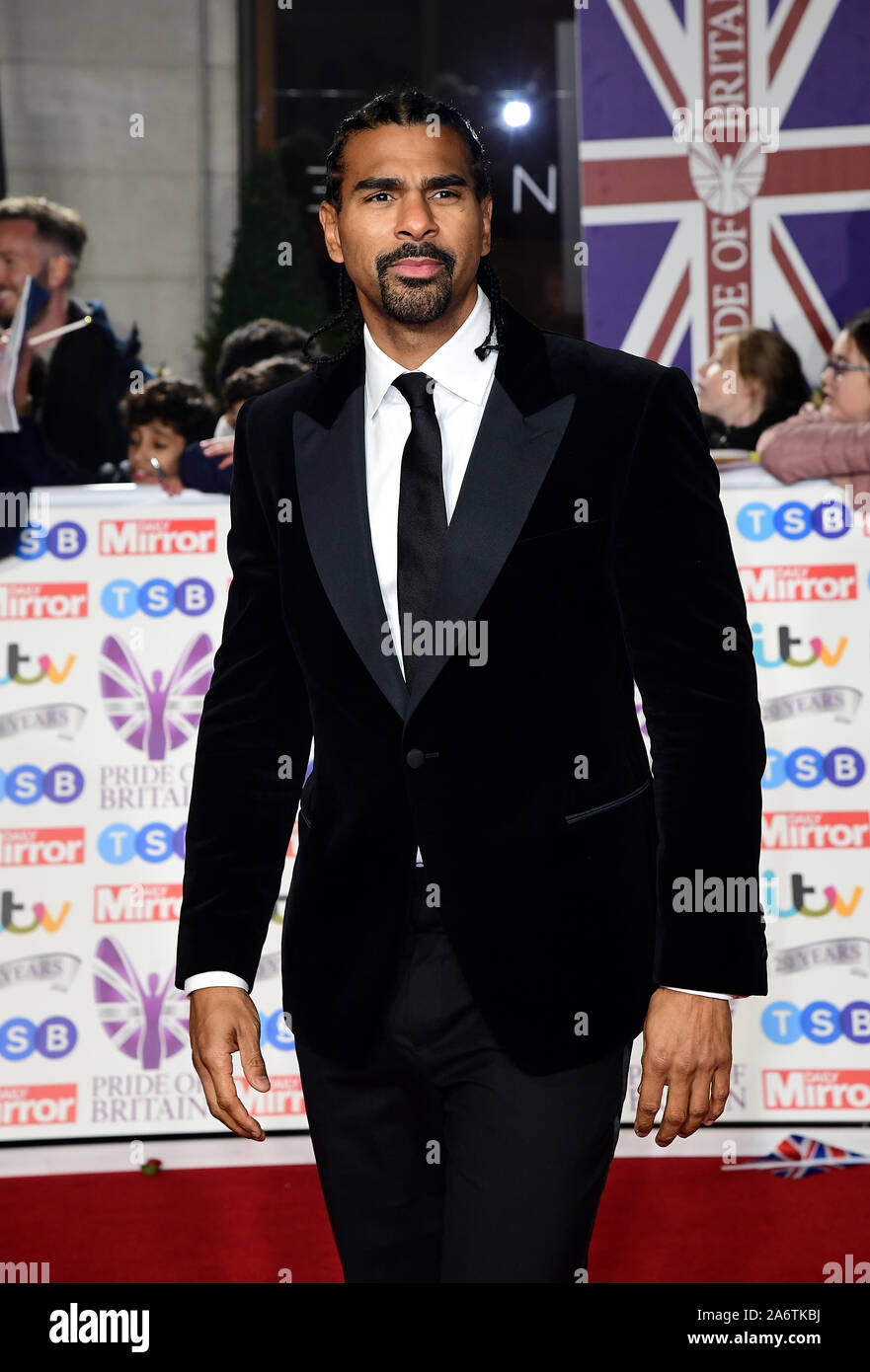 David Haye arriving for the Pride of Britain Awards held at the The ...