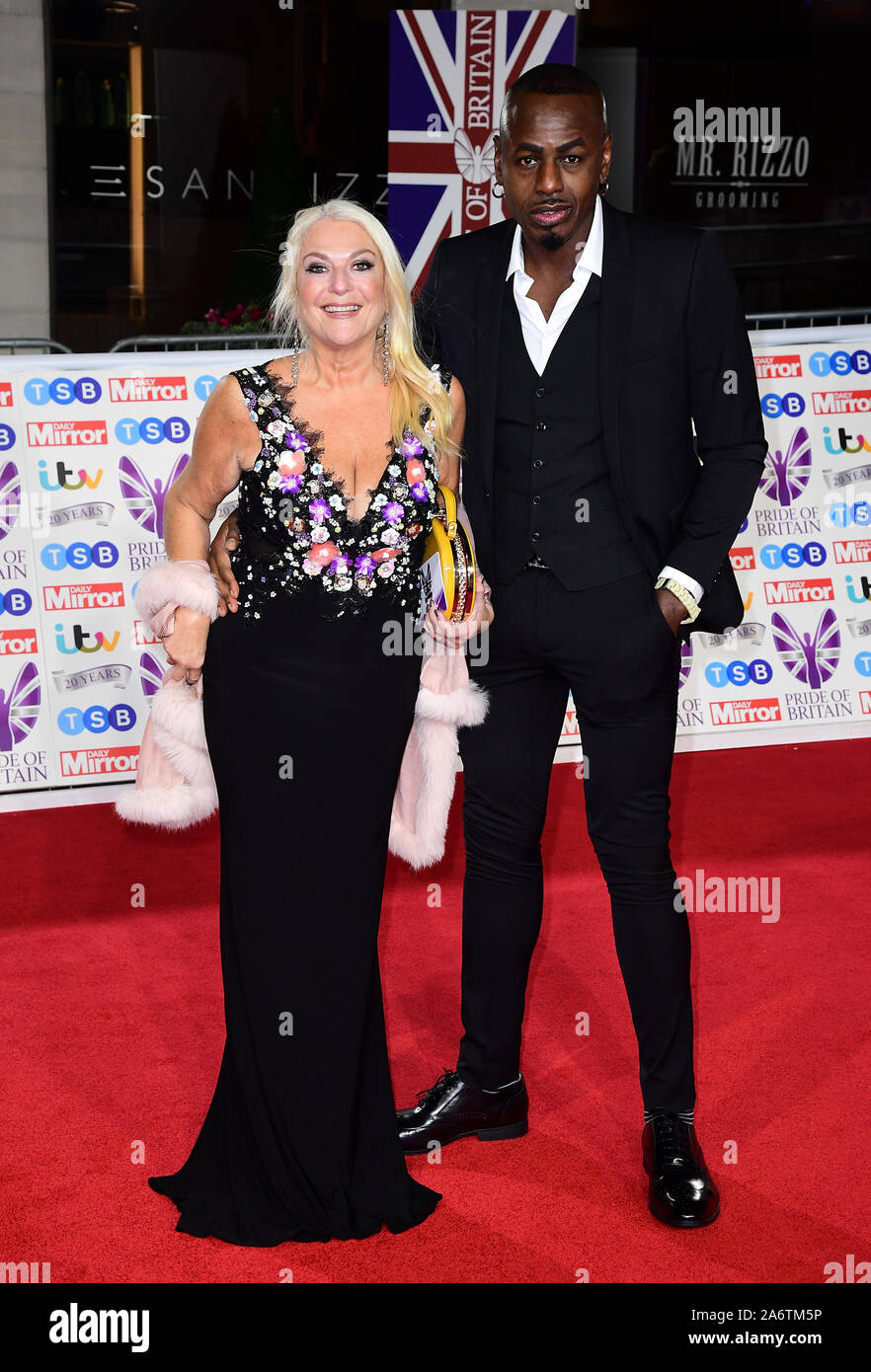 Vanessa Feltz and husband Ben Ofoedu arriving for the Pride of Britain ...