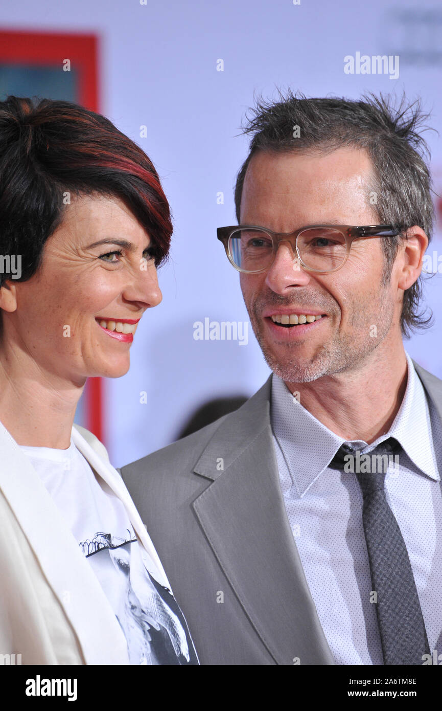 LOS ANGELES, CA. April 24, 2013: Guy Pearce & wife Kate Mestitz at the ...