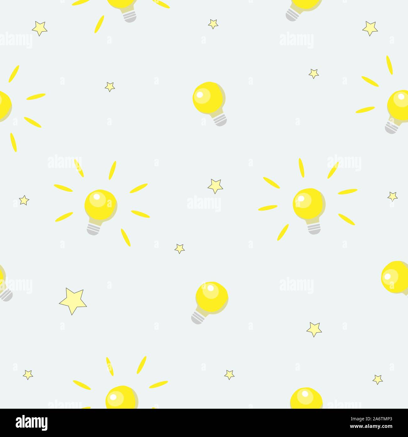 Seamless pattern with shining bulbs on simple background. Vector ...