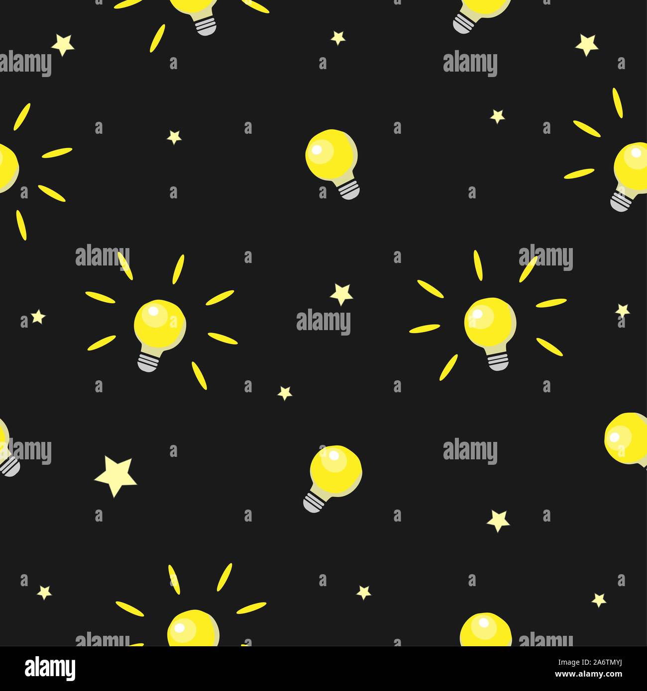 Seamless pattern with shining bulbs on simple background. Vector ...