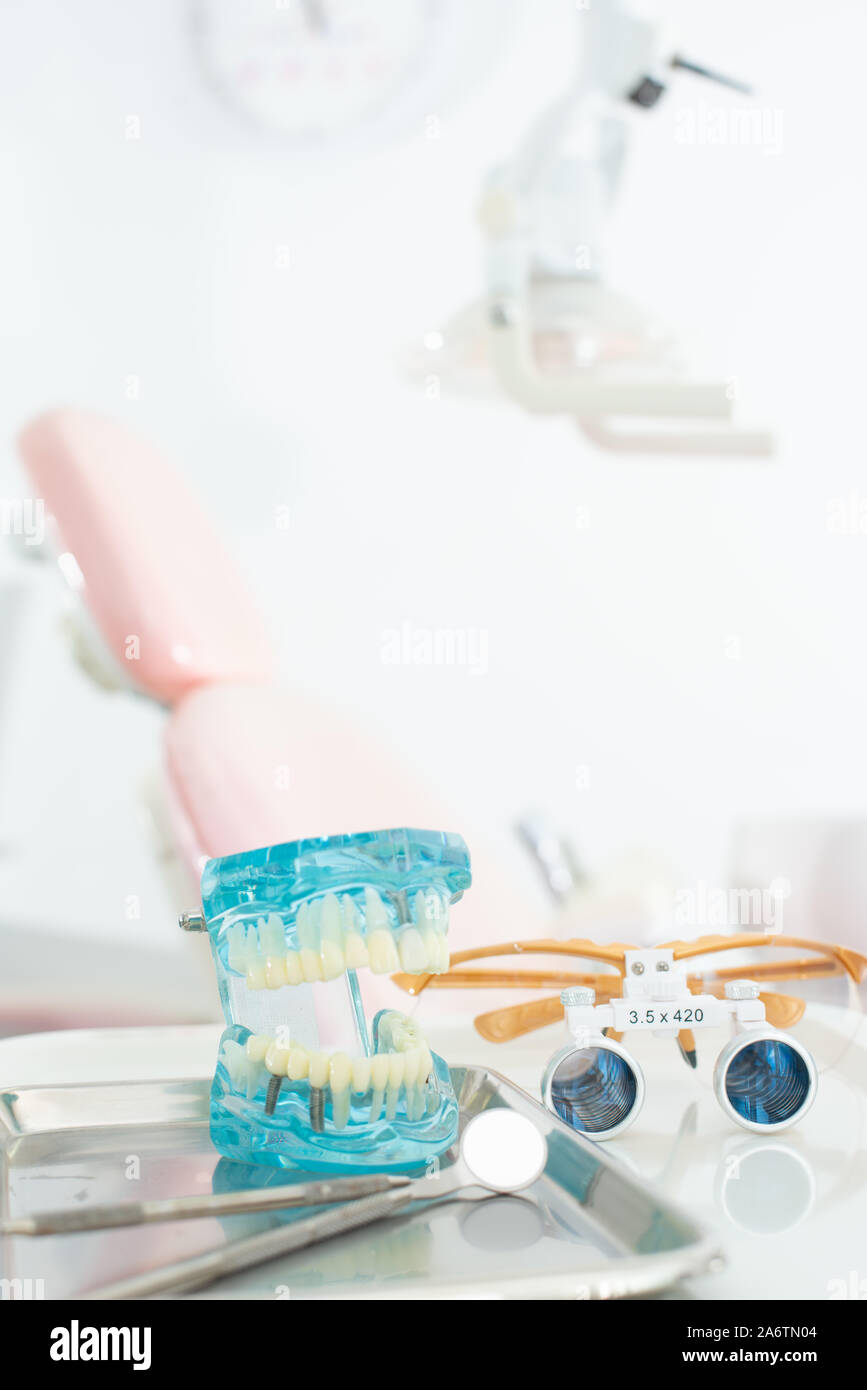 Dental implant model for patient example dental implant Stock Photo - Alamy