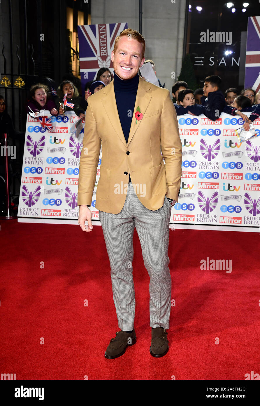 Greg Rutherford arriving for the Pride of Britain Awards held at the ...