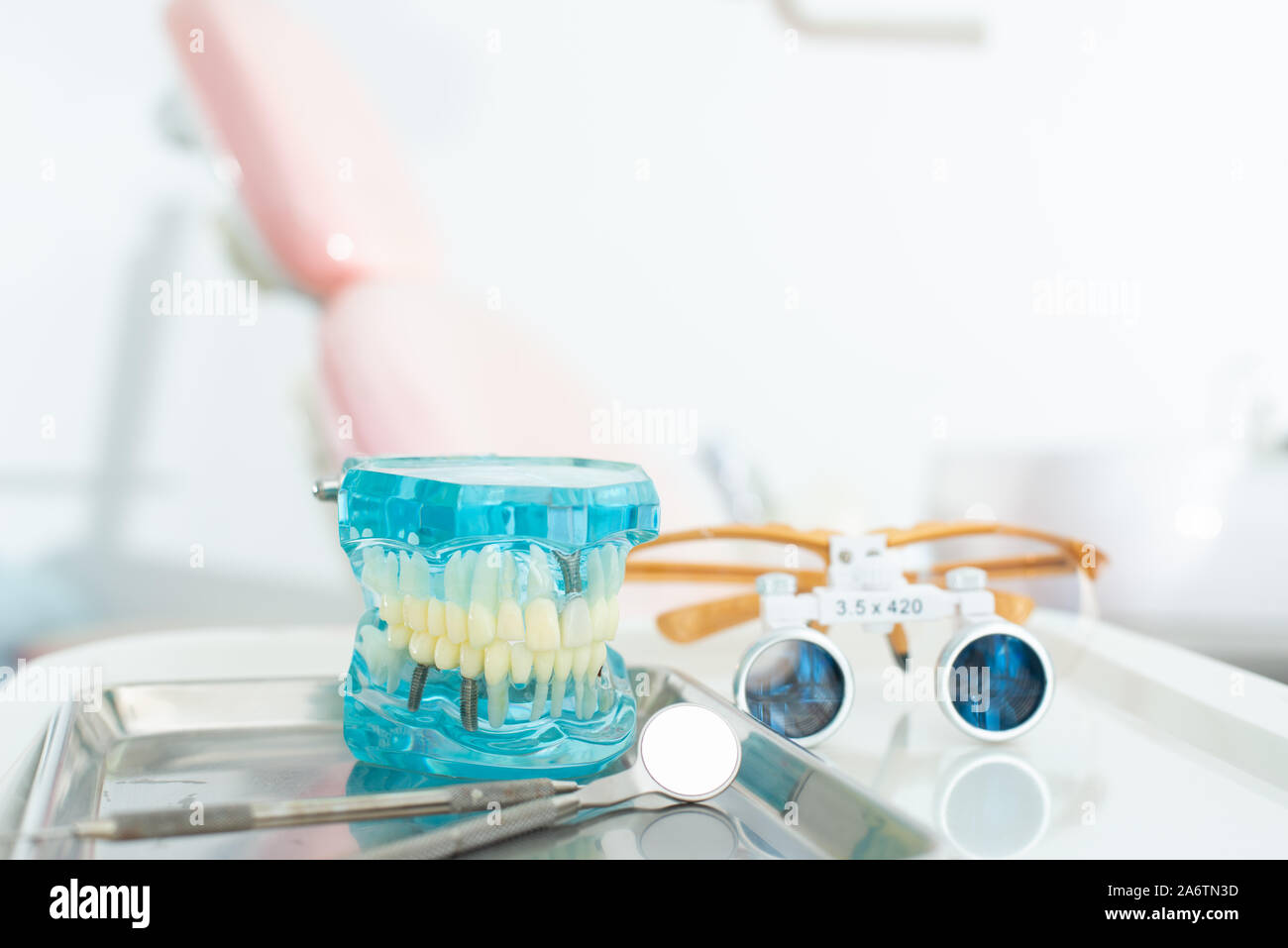 Dental implant model for patient example dental implant Stock Photo - Alamy