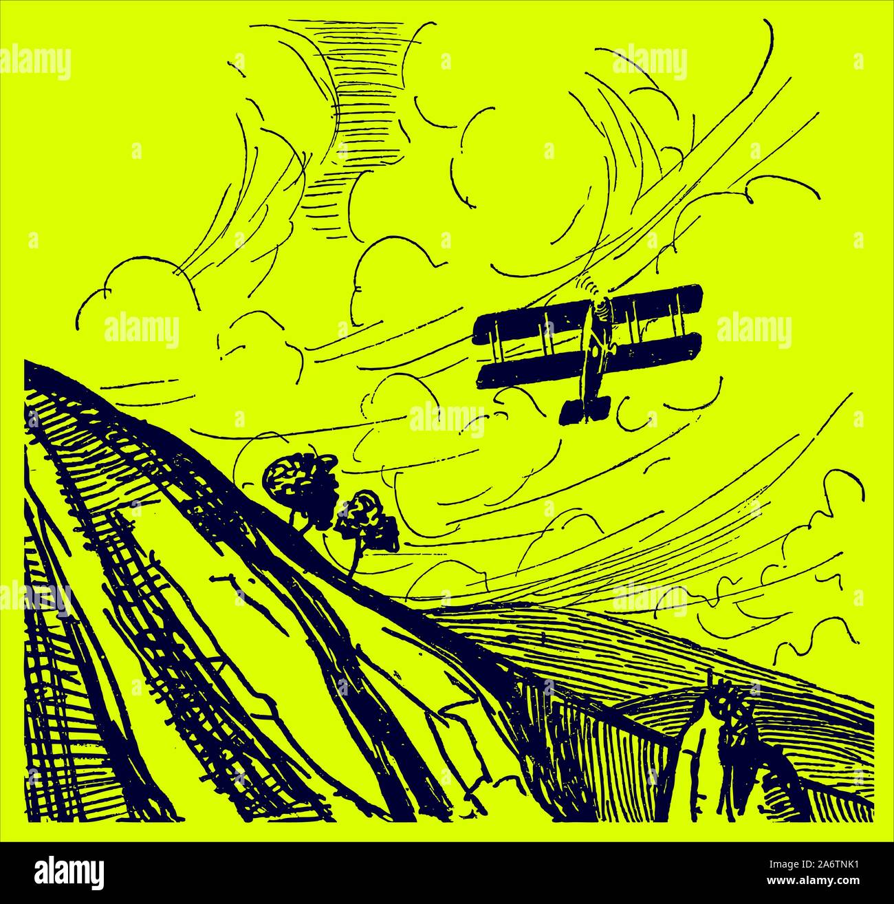 Landscape mountain trees in Stock Vector Images - Alamy