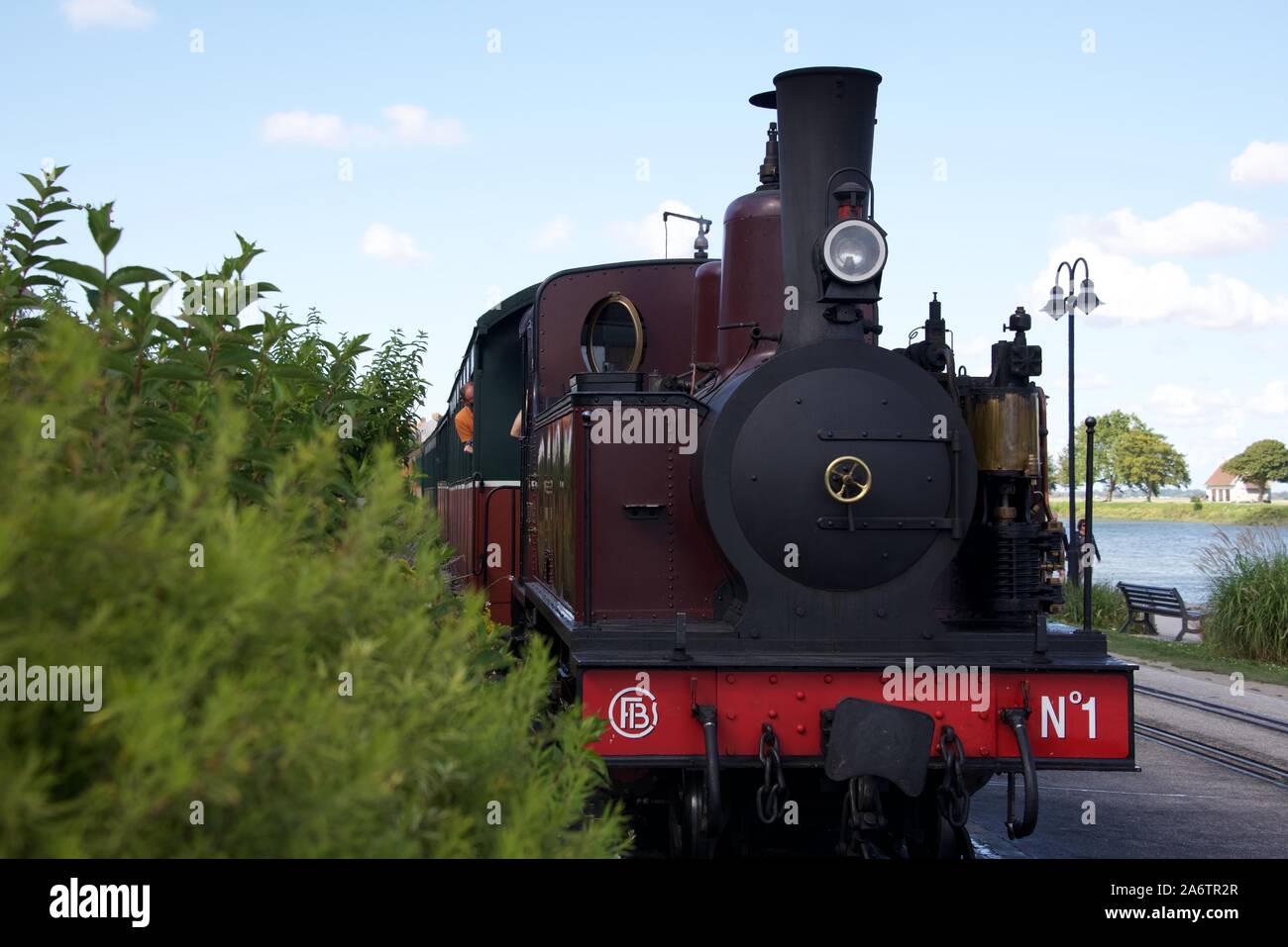 The Somme Bay steam railway and its No.1 engine "Aisne" as it make ...