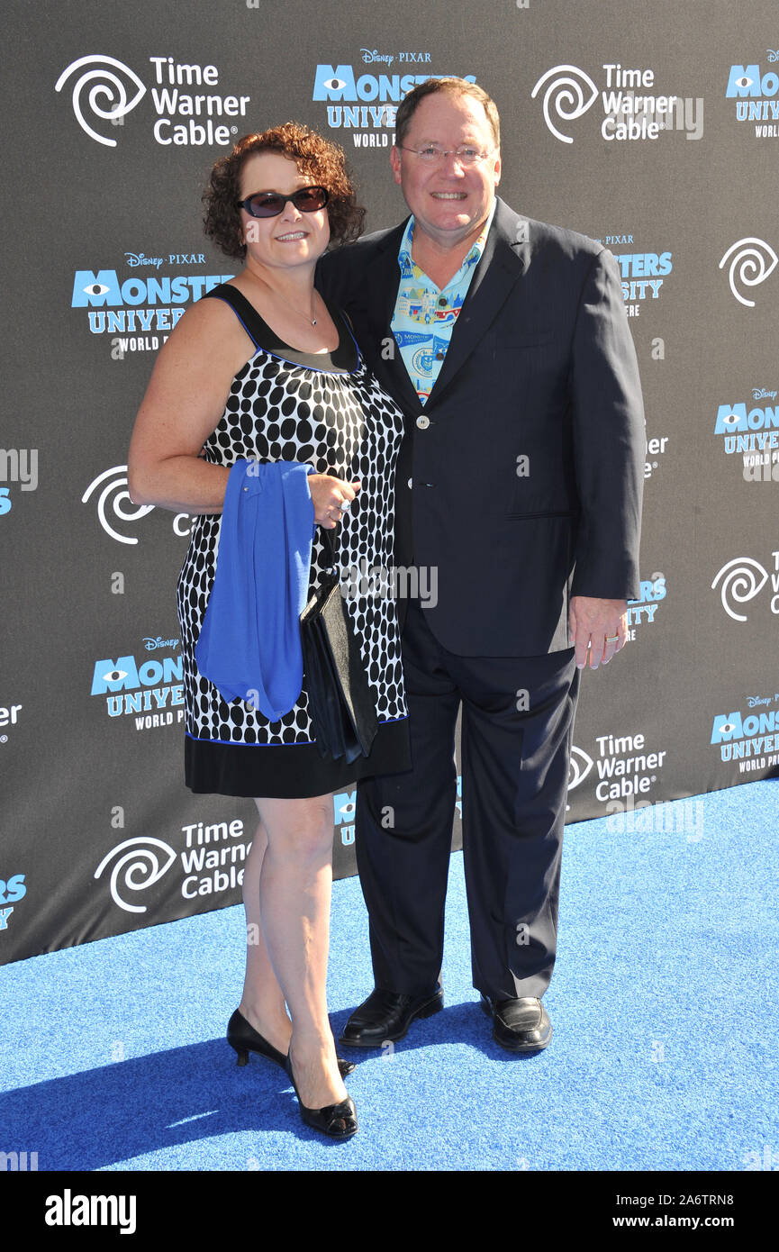 LOS ANGELES, CA. June 17, 2013: Pixar boss John Lasseter at the world ...