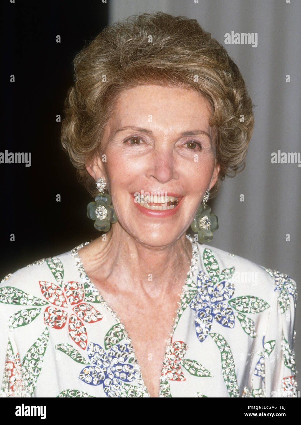 Nancy Reagan, 1991, Photo By Michael Ferguson/PHOTOlink Stock Photo - Alamy