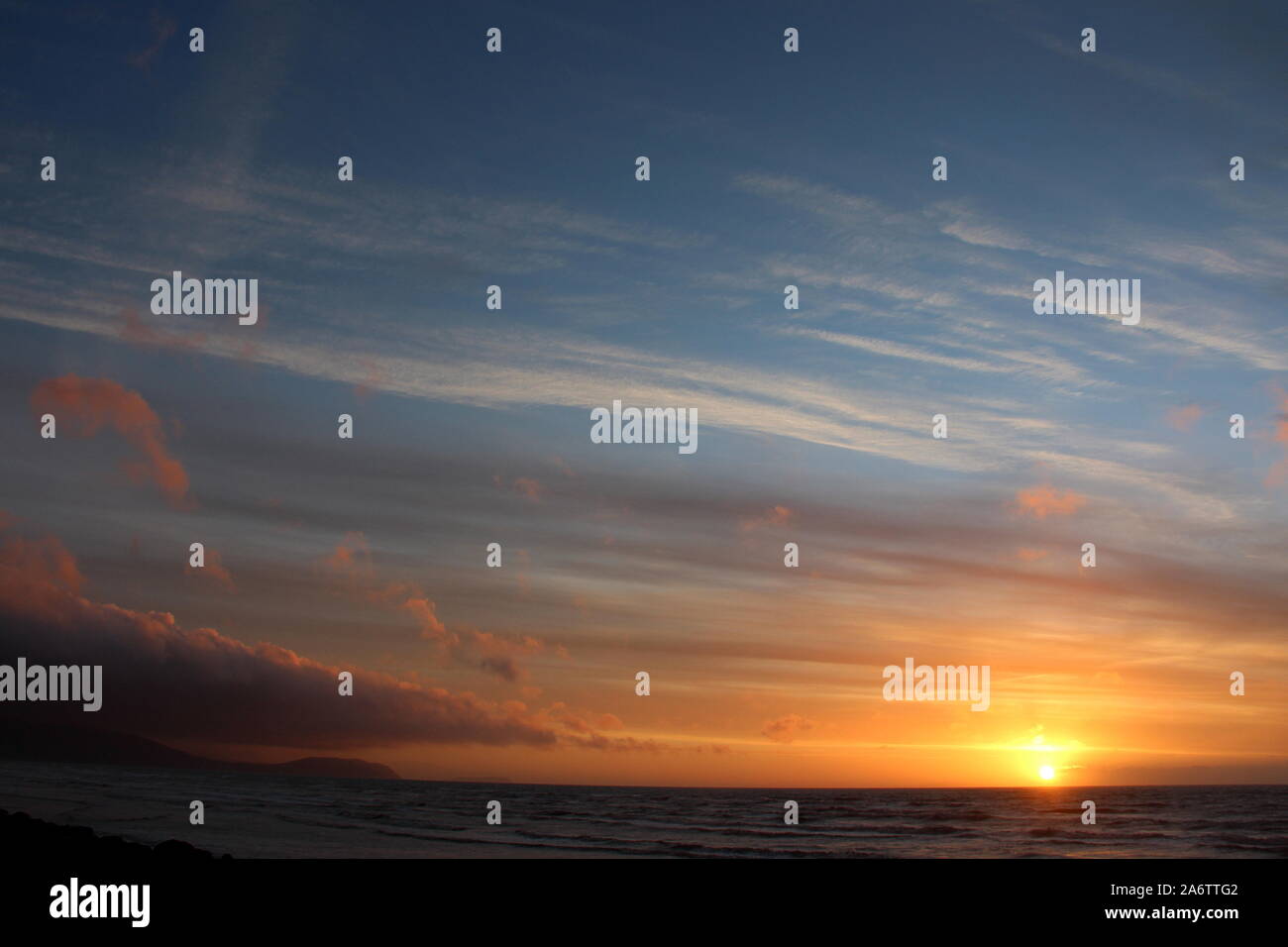 Kapiti Island sunset Stock Photo - Alamy