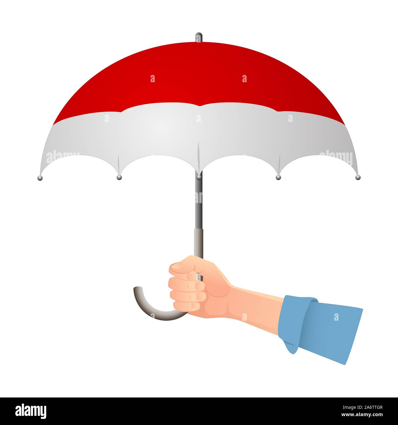 Monaco flag umbrella. Weather symbols. National flag of Monaco ...