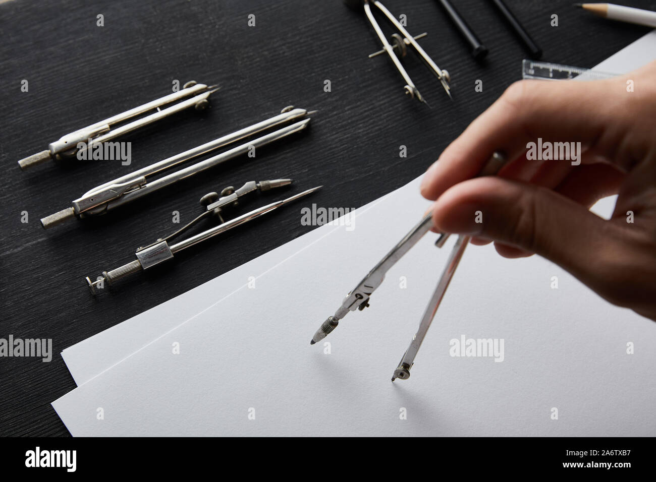 Man drawing circle hi-res stock photography and images - Alamy