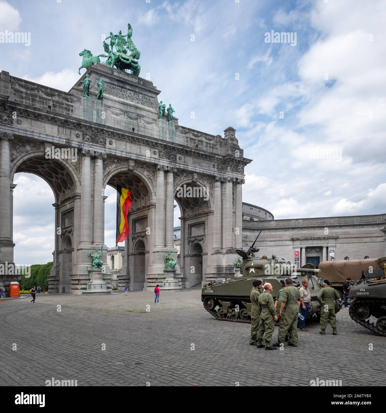 World War II tanks in front of the Royal Museum of Armed Forces ...