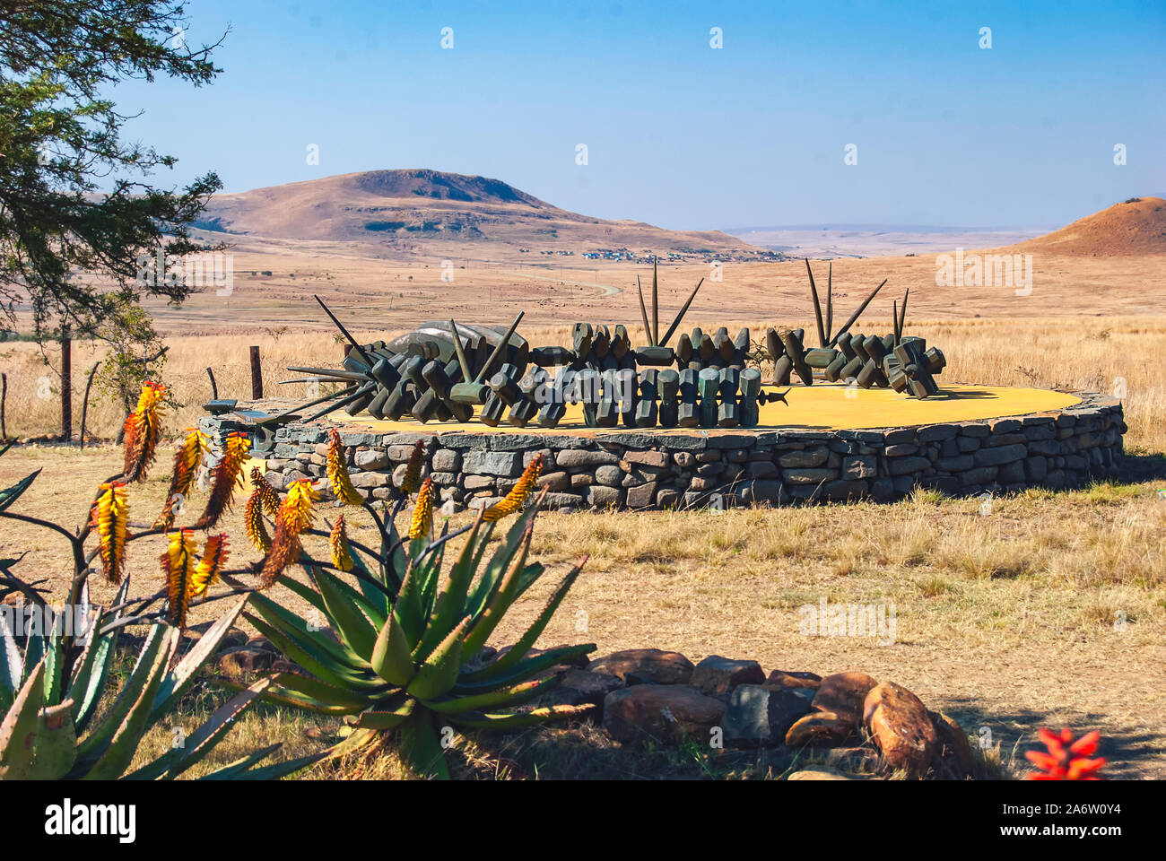 The site of the Battle of Isandlwana between the British Army and Zulus ...