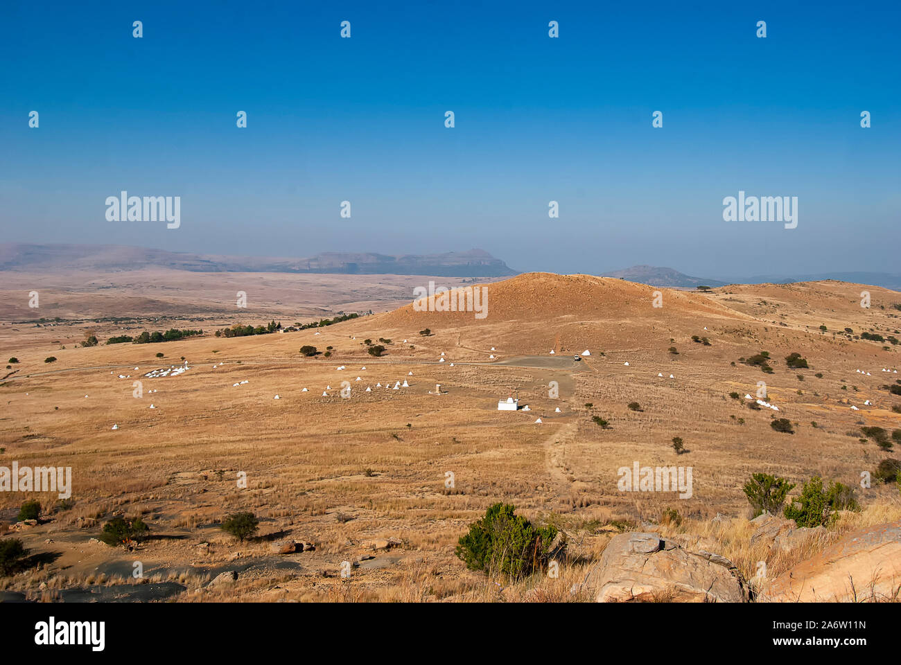 The site of the Battle of Isandlwana between the British Army and Zulus ...