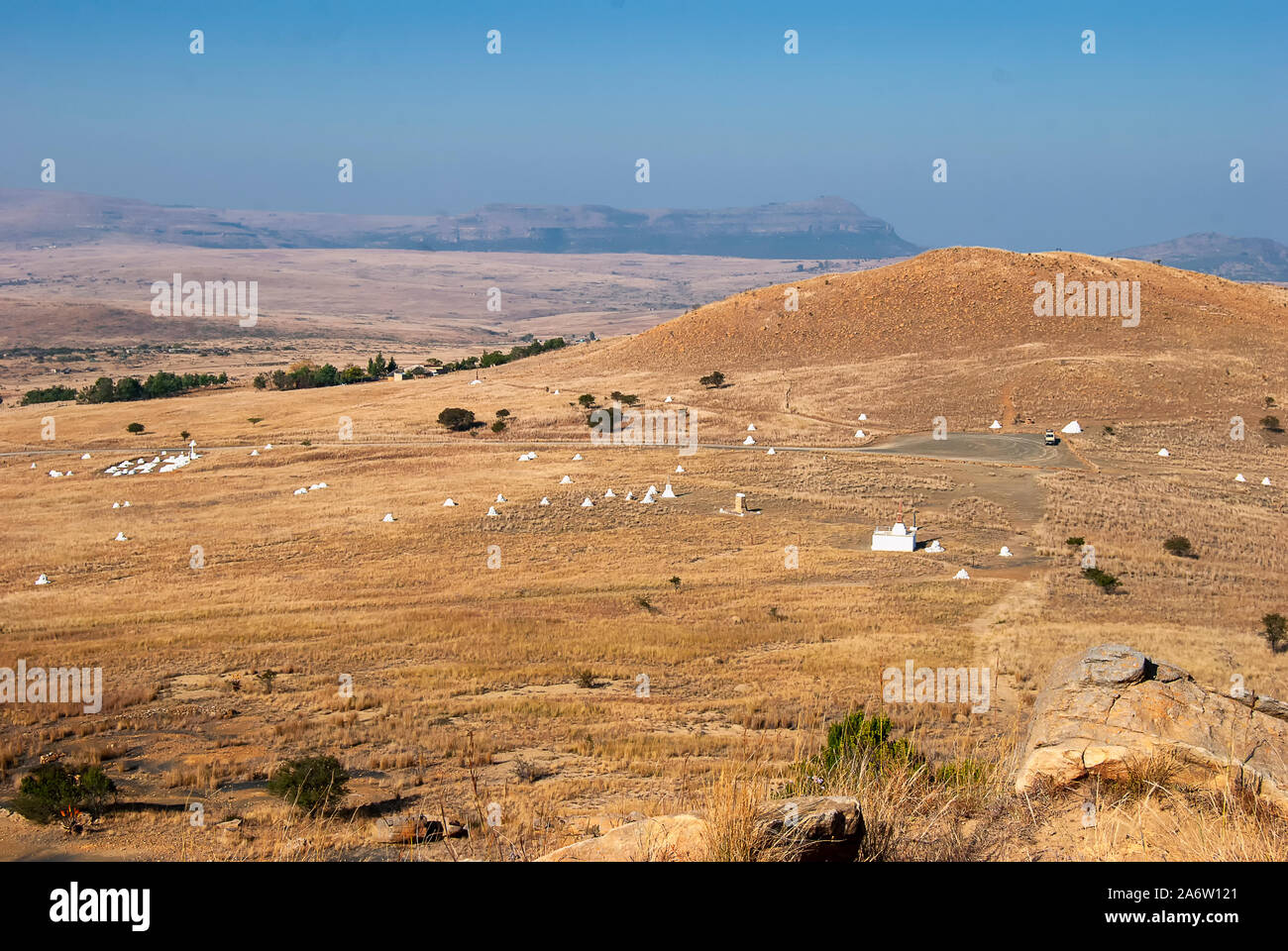 The site of the Battle of Isandlwana between the British Army and Zulus ...