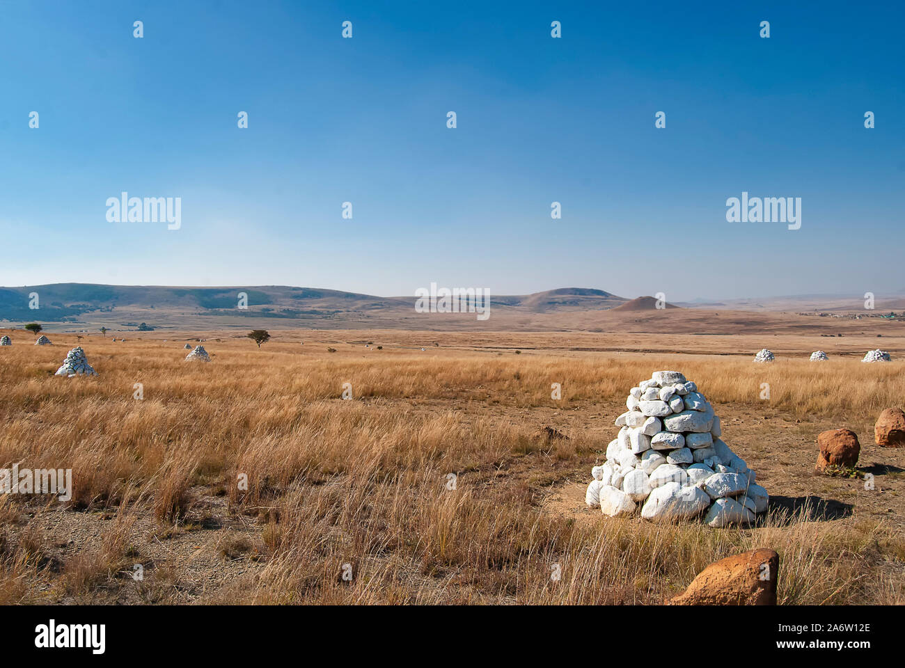 The site of the Battle of Isandlwana between the British Army and Zulus ...