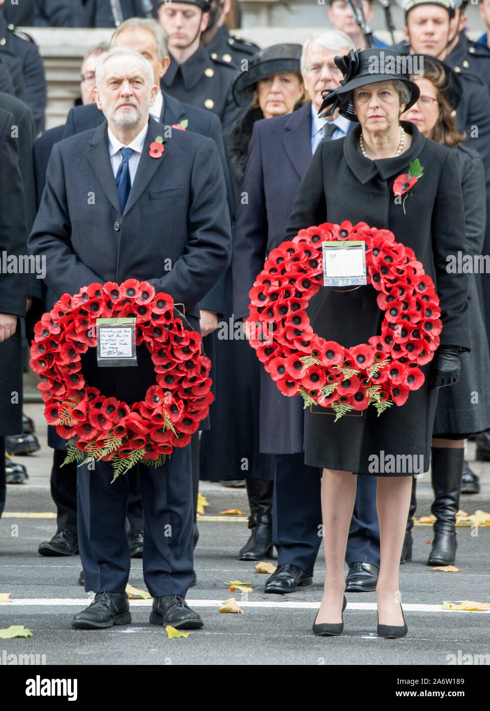 The Prime minister Theresa May with leader of the opposition Jeremy ...