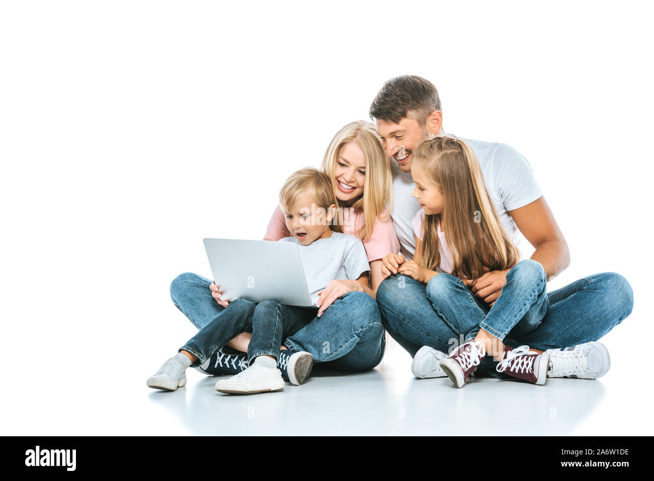 Kids parents computer hi-res stock photography and images - Alamy