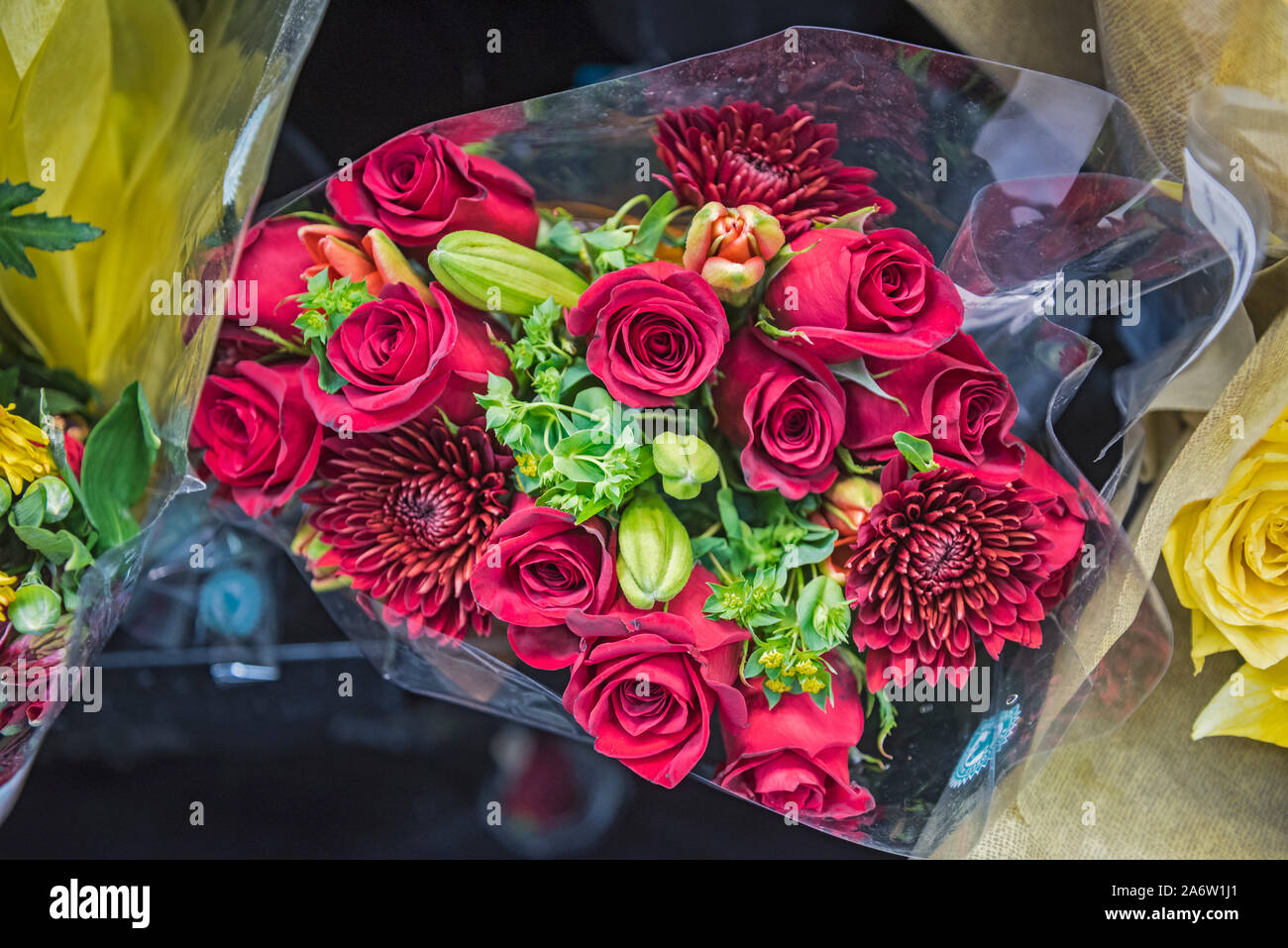 Flower display arrangement closeups Stock Photo - Alamy