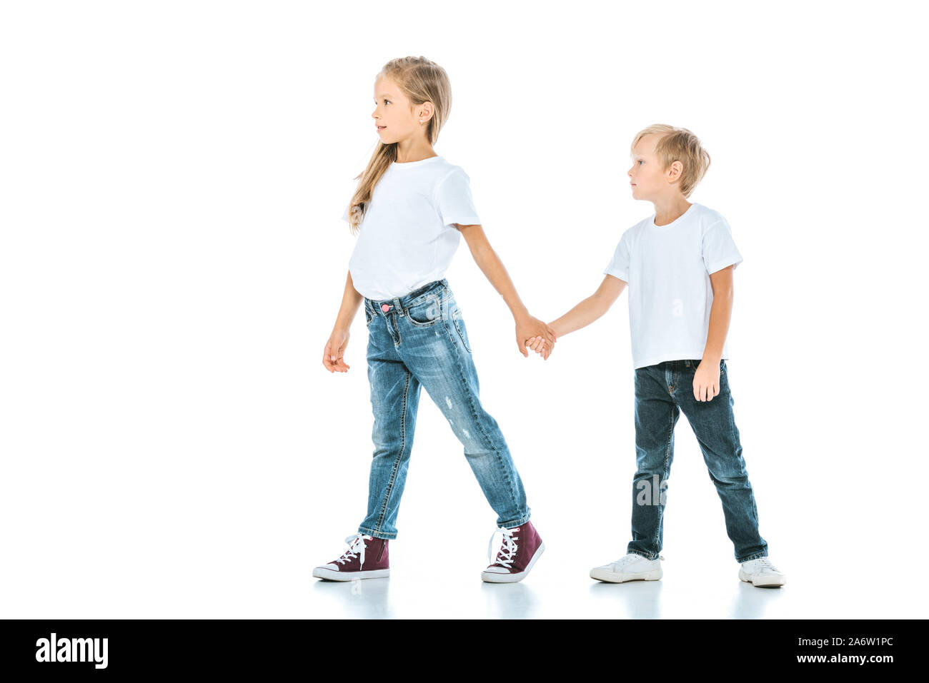 Cute Kids Holding Hands Happy Children Holding Hands Vector Stock