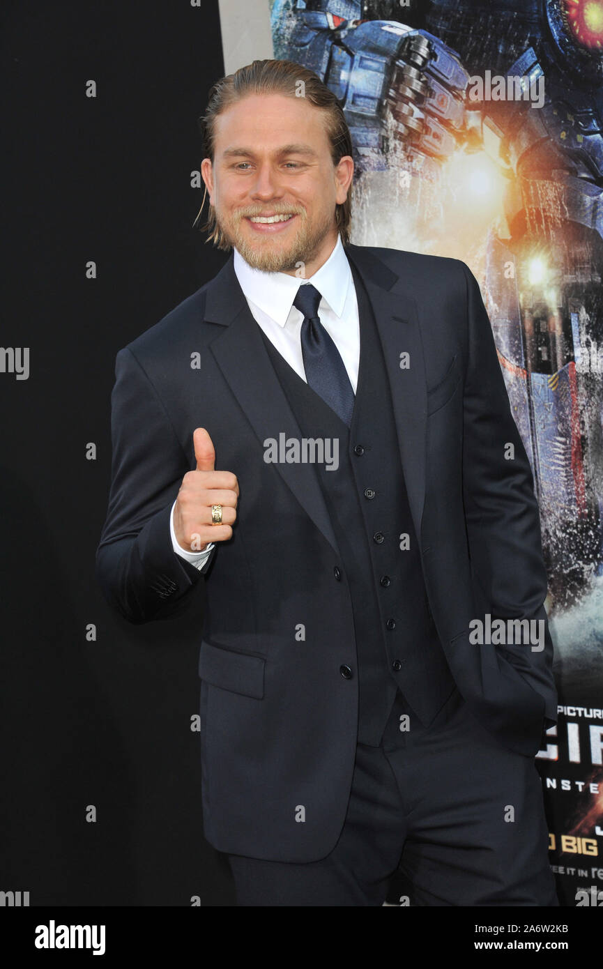 LOS ANGELES, CA. July 09, 2013: Charlie Hunnam at the premiere of his ...