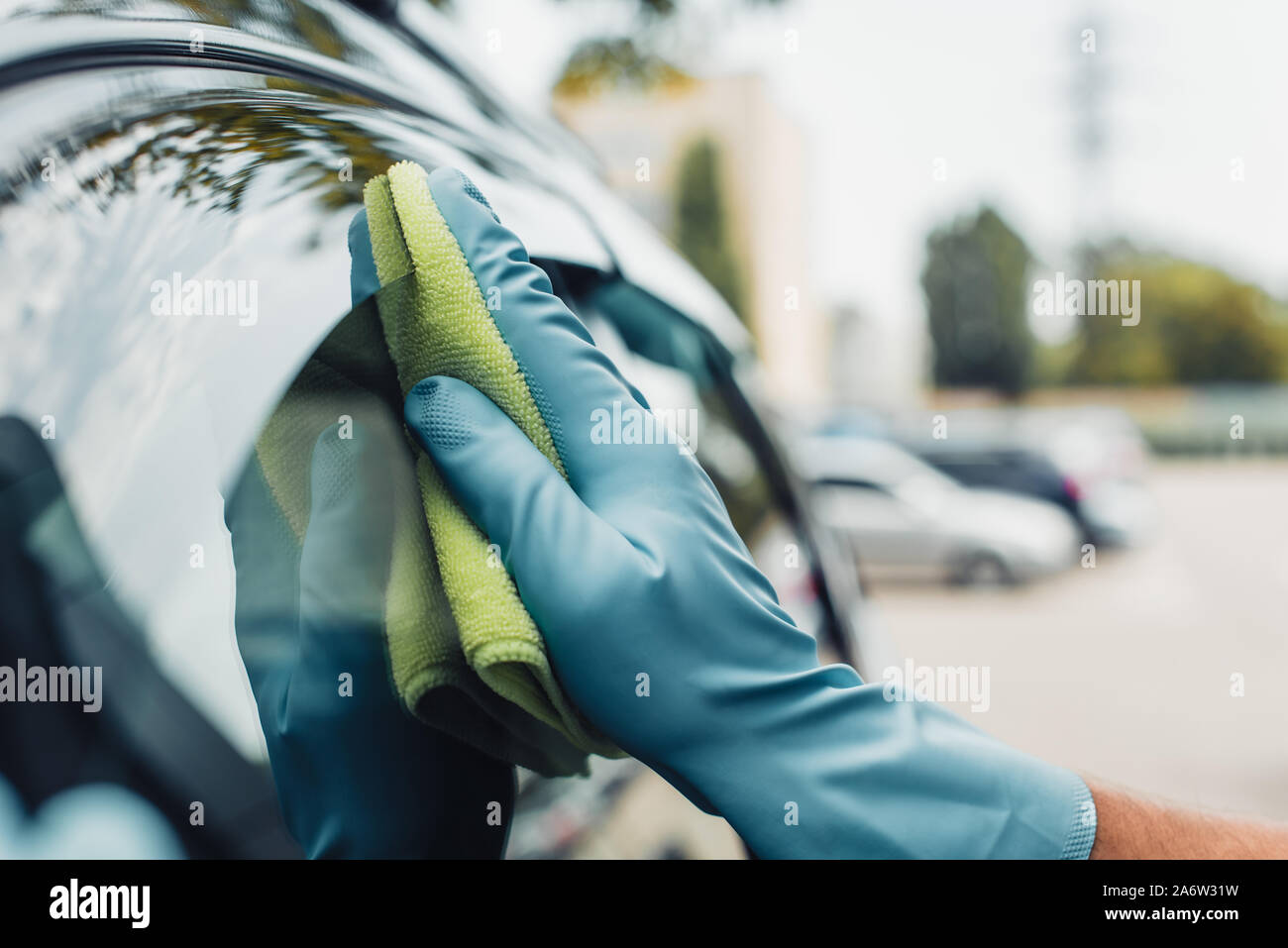 Wiping car window hi-res stock photography and images - Alamy