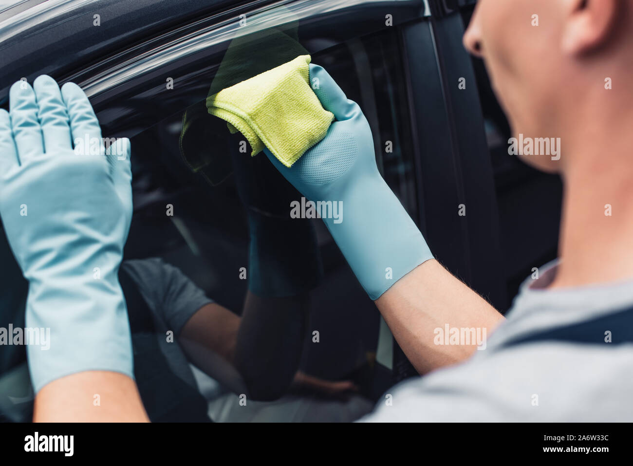 Wiping car window hi-res stock photography and images - Alamy