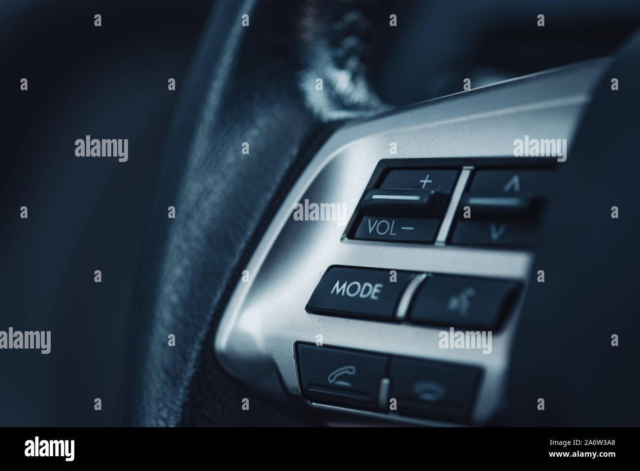 sound volume control panel on car dashboard Stock Photo - Alamy