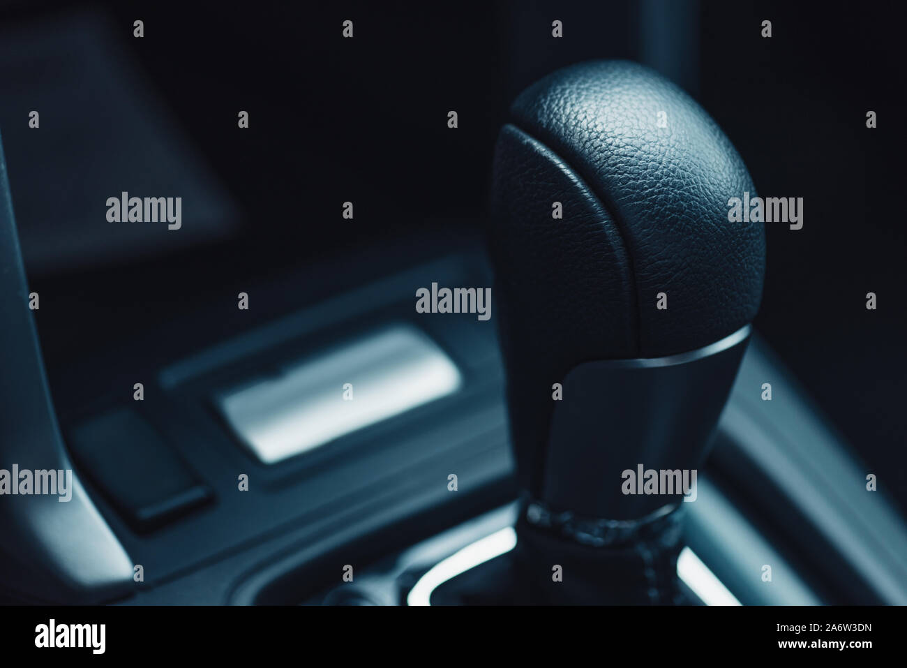 close up view of gear shifter in modern car Stock Photo - Alamy