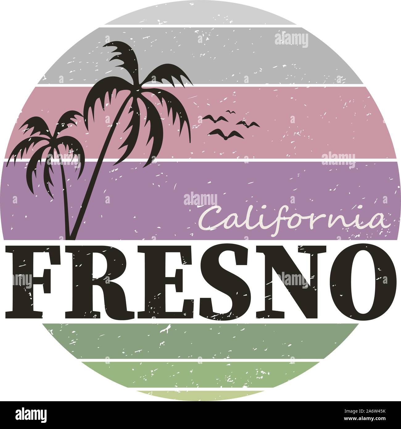 Fresno city travel destination. vector shirt logo Stock Vector Image ...