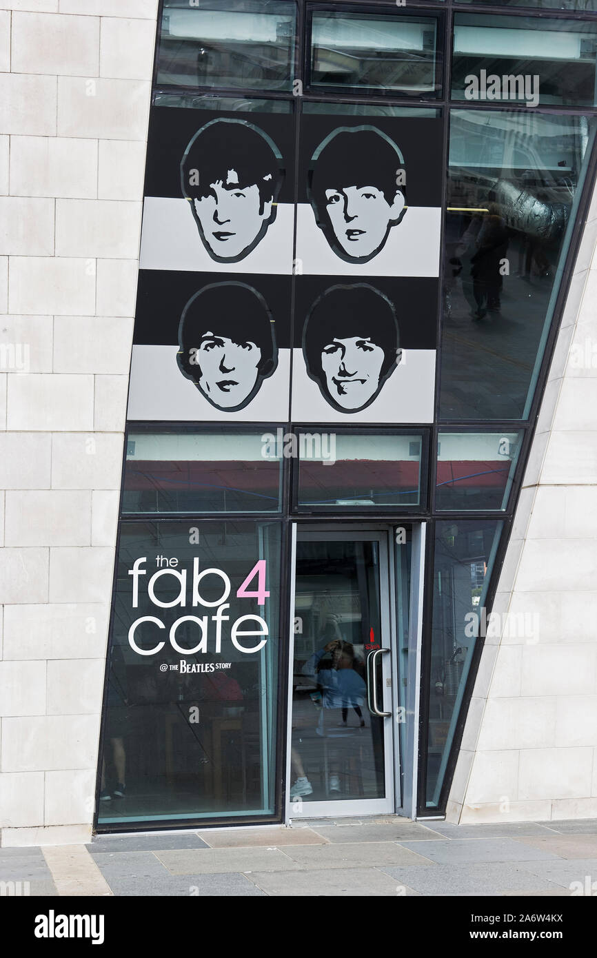 Fab4 Beatles themed cafe in Liverpool, UK Stock Photo - Alamy