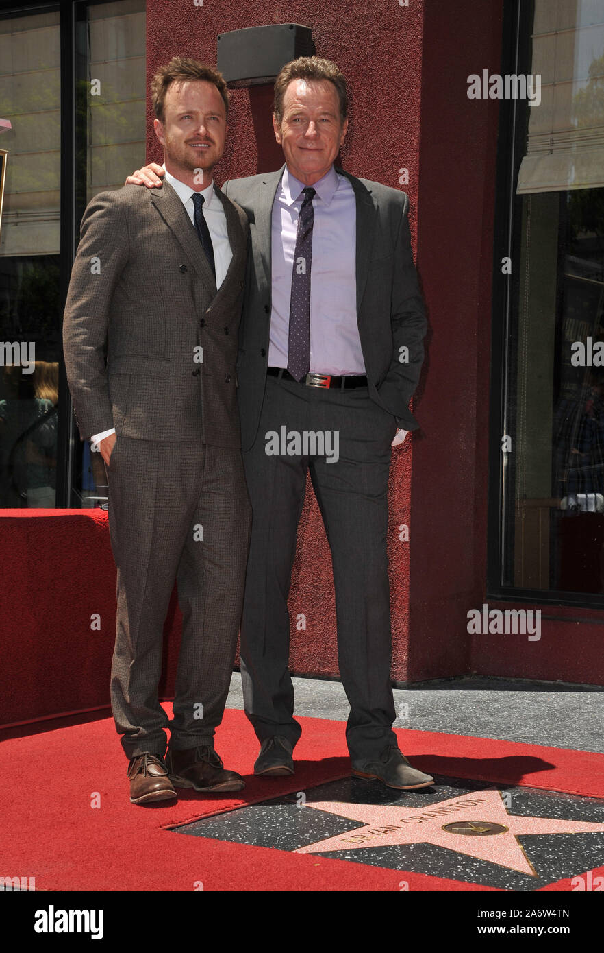 LOS ANGELES, CA. July 16, 2013: Bryan Cranston & his Breaking Bad co ...