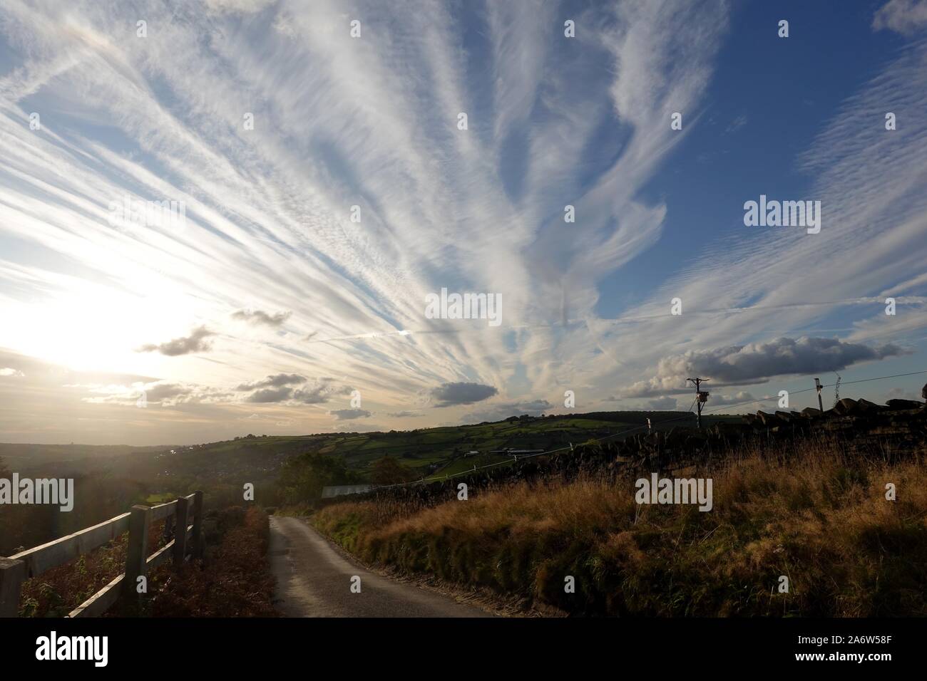 An interesting sky in New Mills, Derbyshire Stock Photo - Alamy