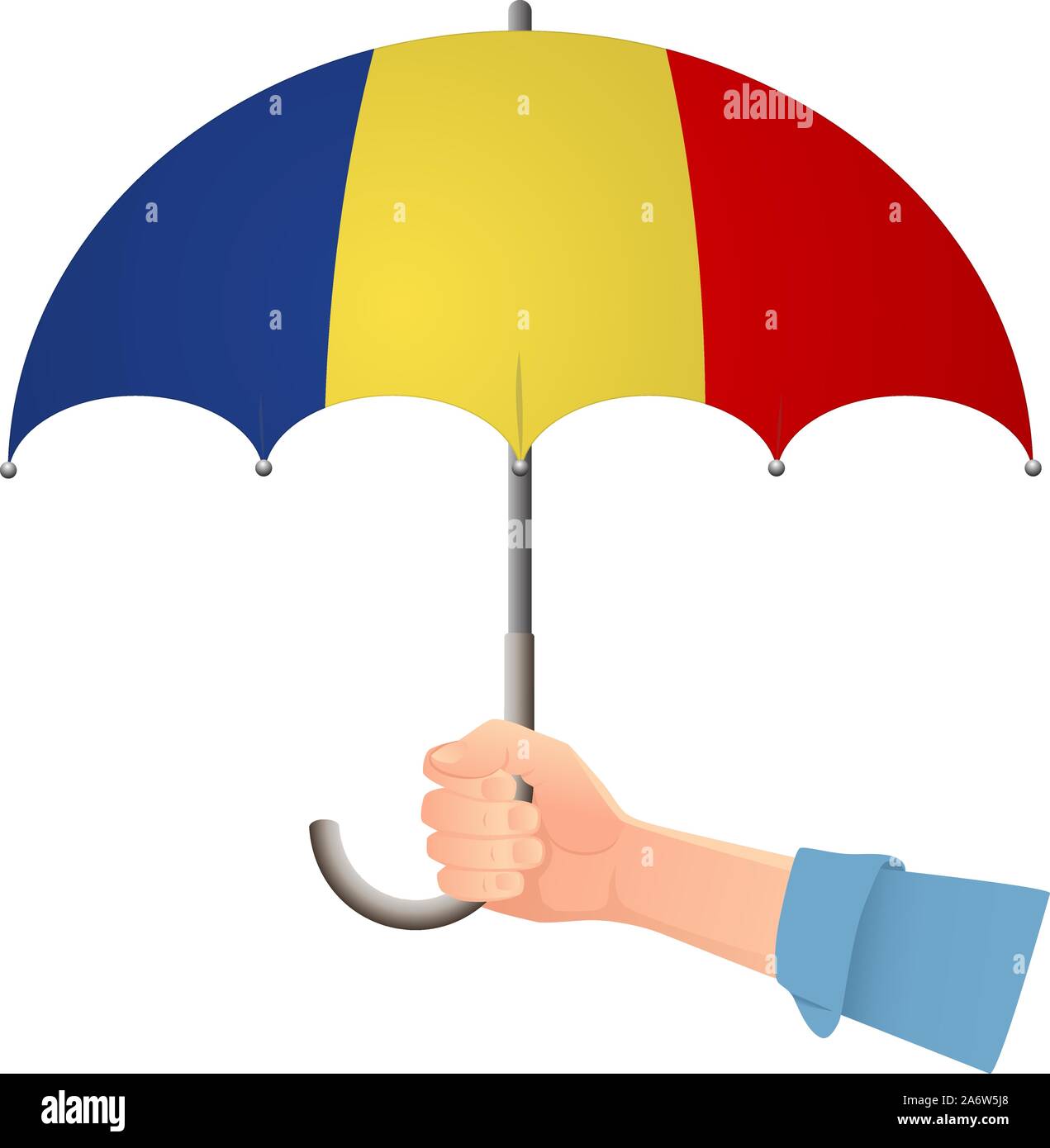 Chad flag umbrella. Weather symbols. National flag of Chad vector ...