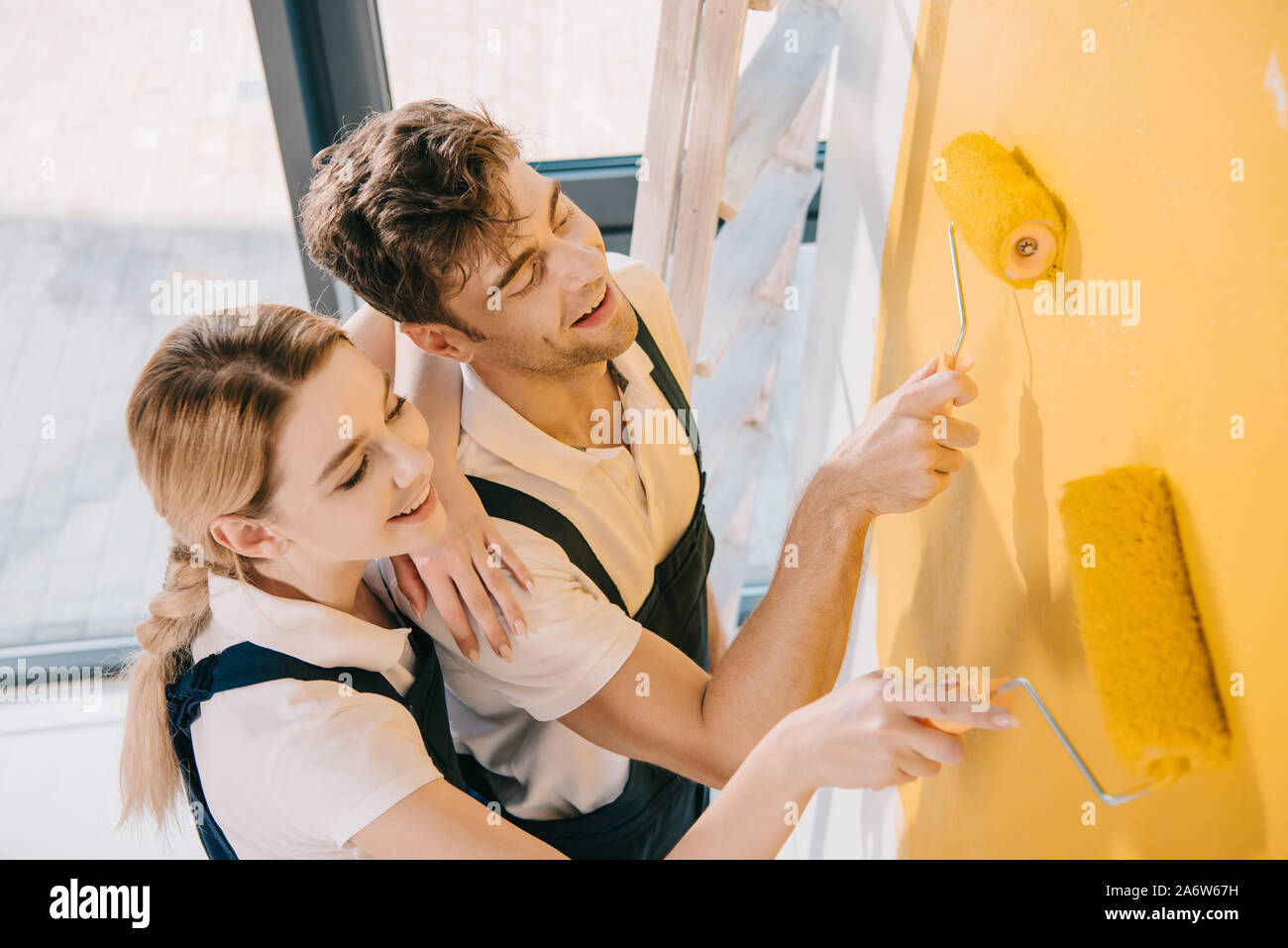 Overalls painting wall hi-res stock photography and images - Alamy