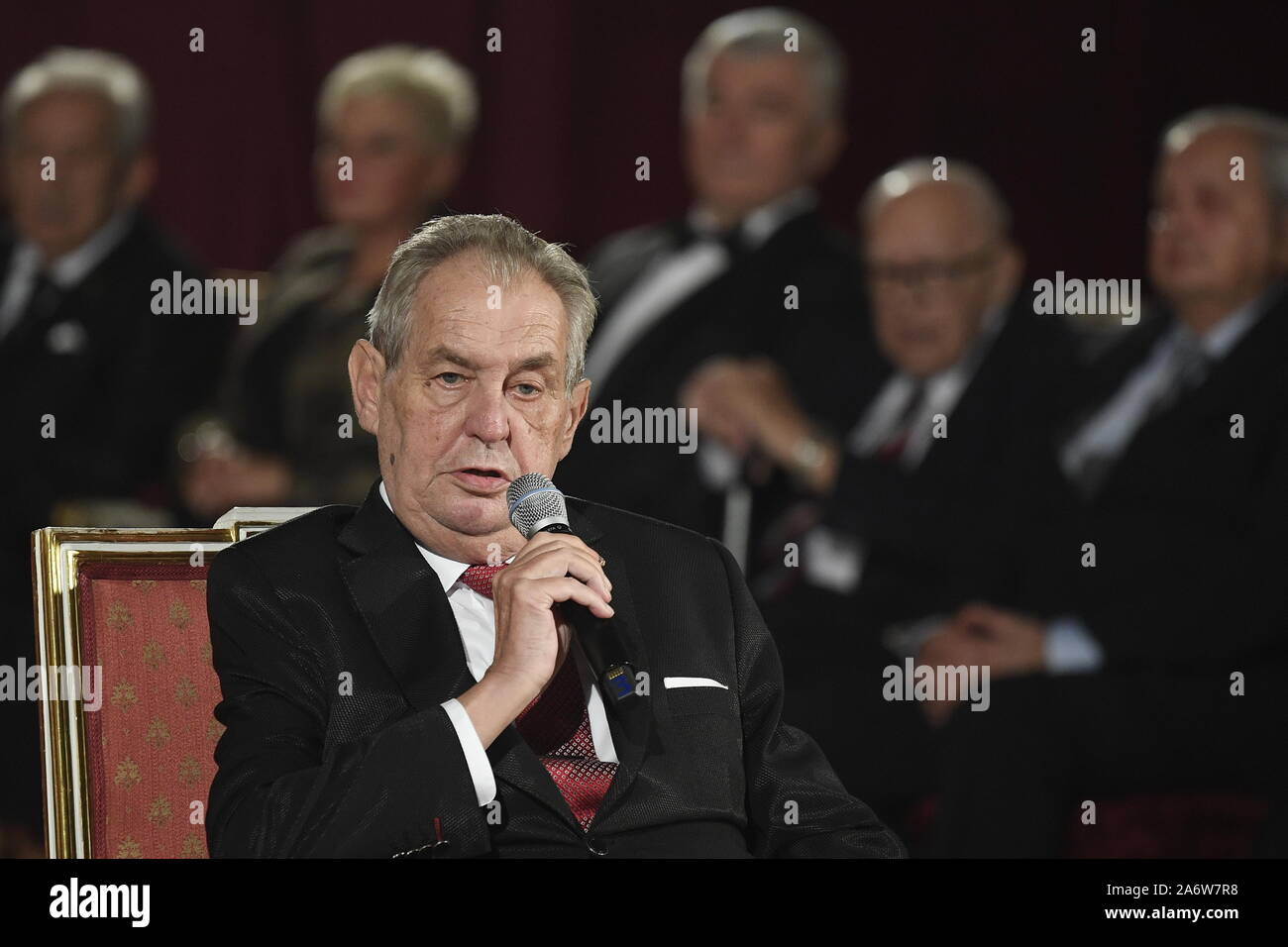 Prague, Czech Republic. 28th Oct, 2019. Czech President Milos Zeman ...