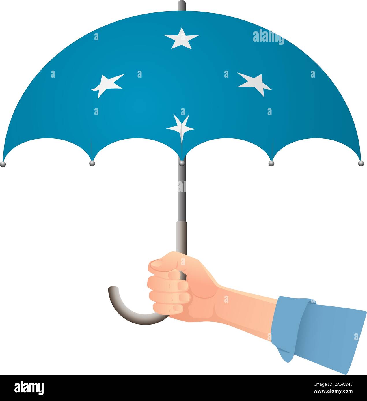 Micronesia flag umbrella. Weather symbols. National flag of Micronesia ...