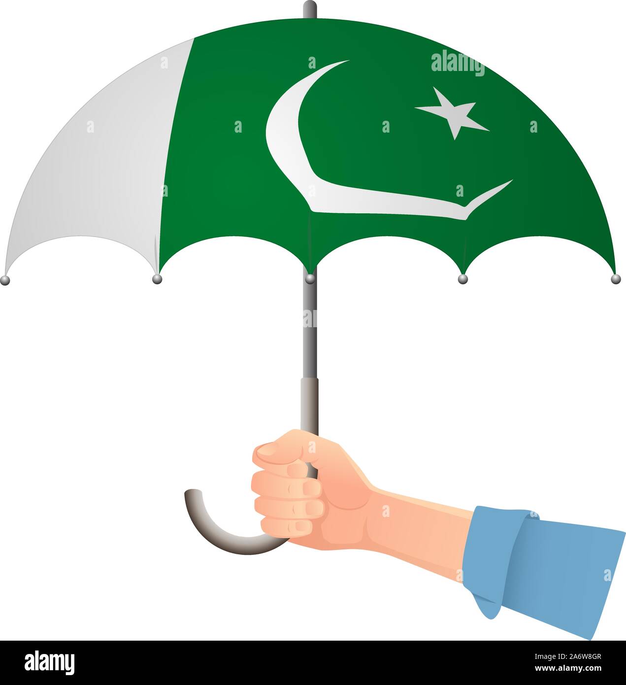 Pakistan flag umbrella. Weather symbols. National flag of Pakistan ...