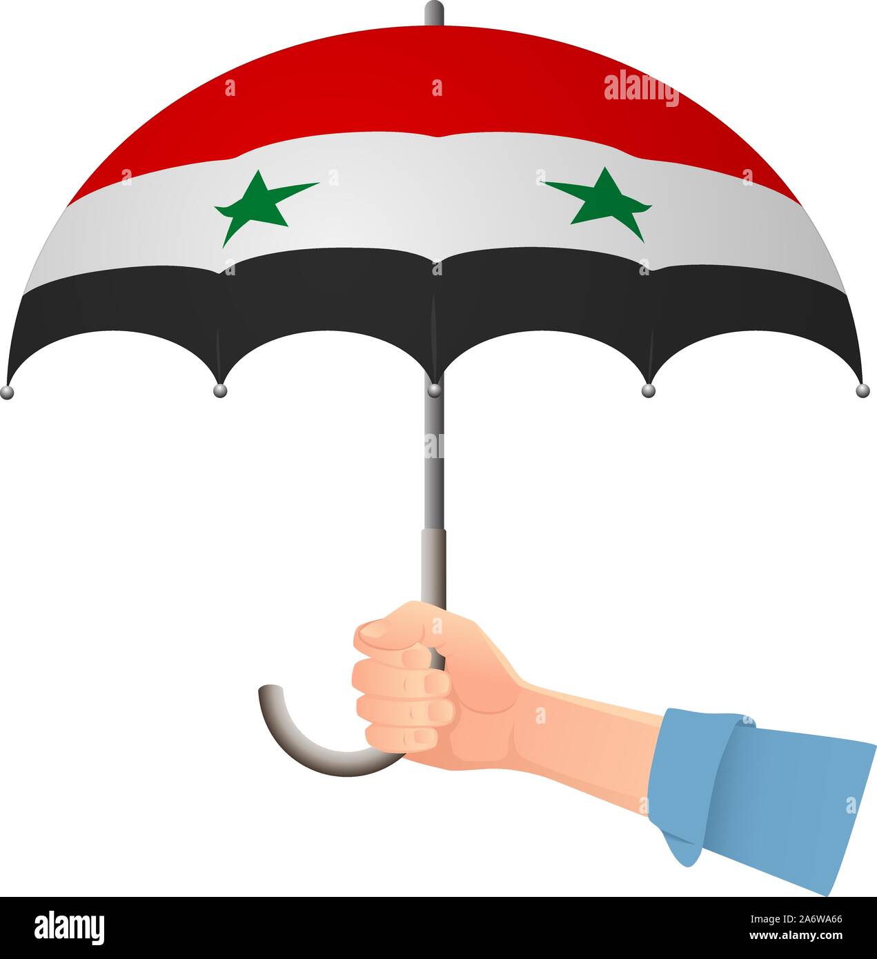 Syria flag umbrella. Weather symbols. National flag of Syria vector ...