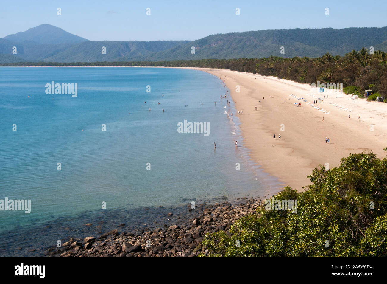Four Mile Beach at Port Douglas, an upscale tourist destination in ...