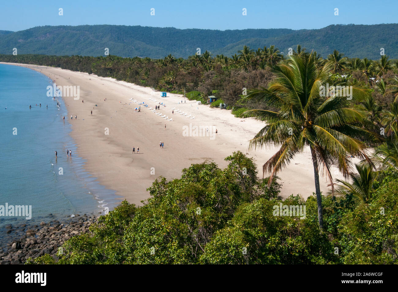 Four Mile Beach at Port Douglas, an upscale tourist destination in ...