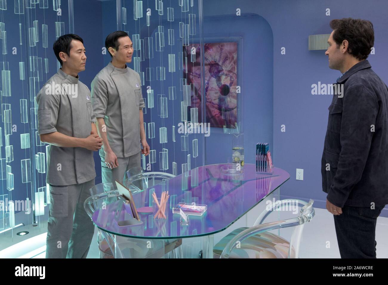 LIVING WITH YOURSELF, from left: Rob Yang, James Seol, Paul Rudd, 'Made ...