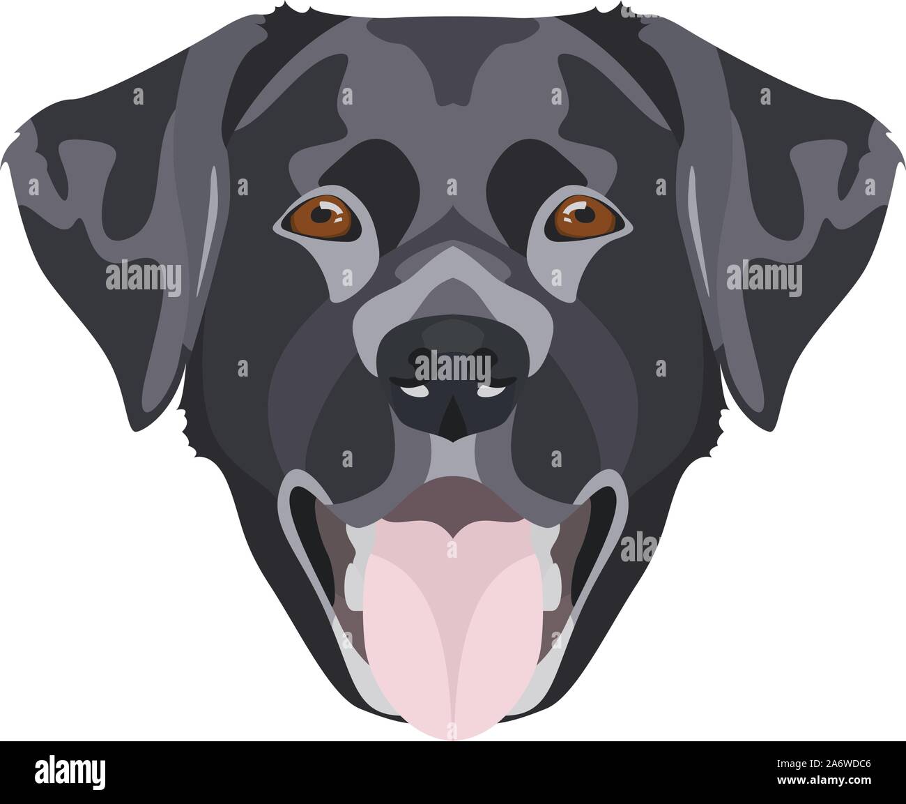 Black labrador Stock Vector Images - Alamy