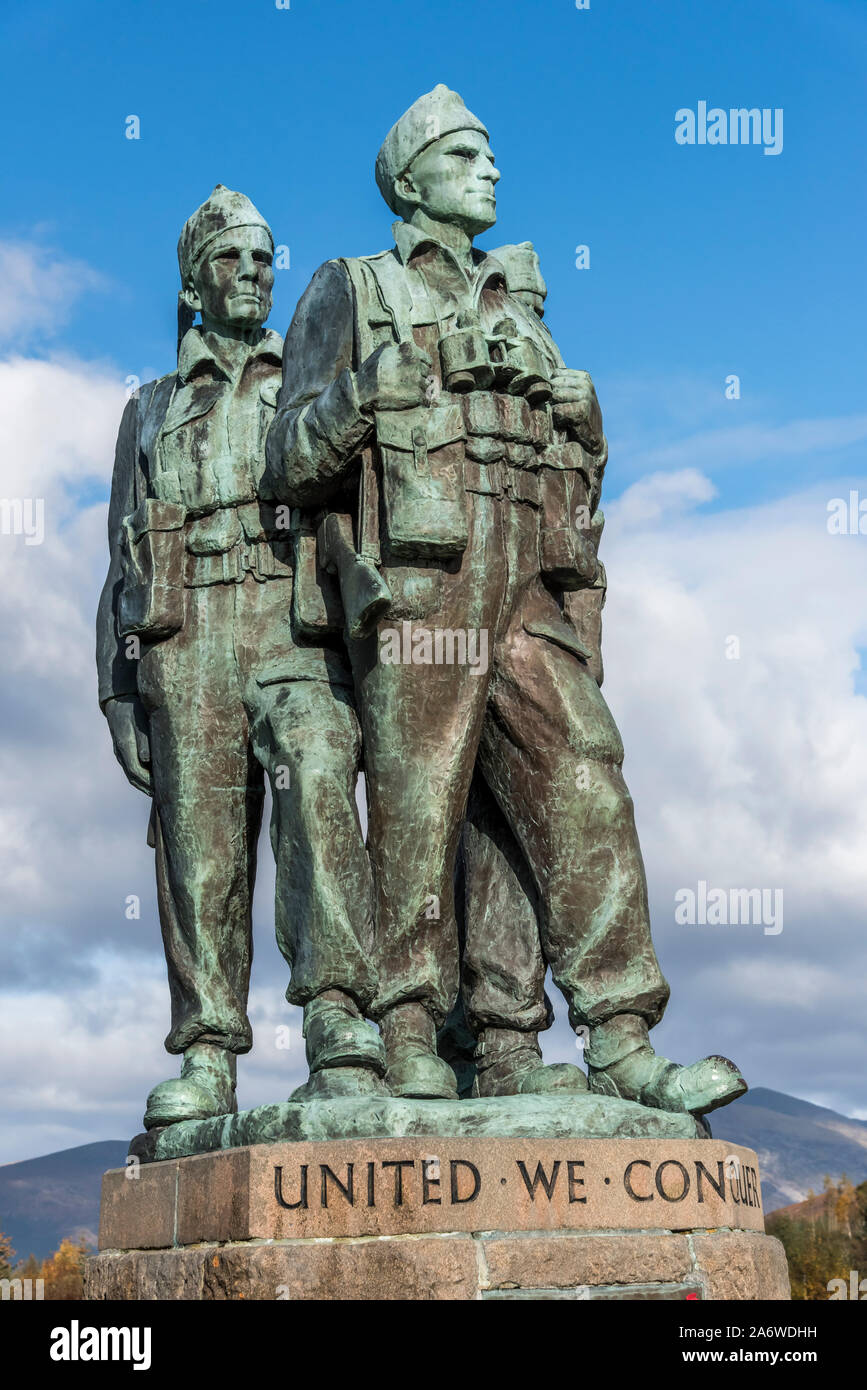 Army Commandos Memorial at Spean Bridge in the Scottish Highlands to ...