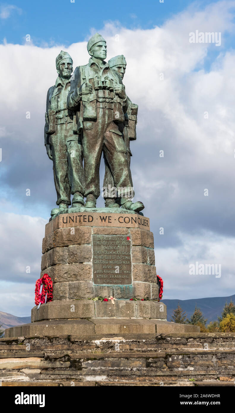 Army Commandos Memorial at Spean Bridge in the Scottish Highlands to ...
