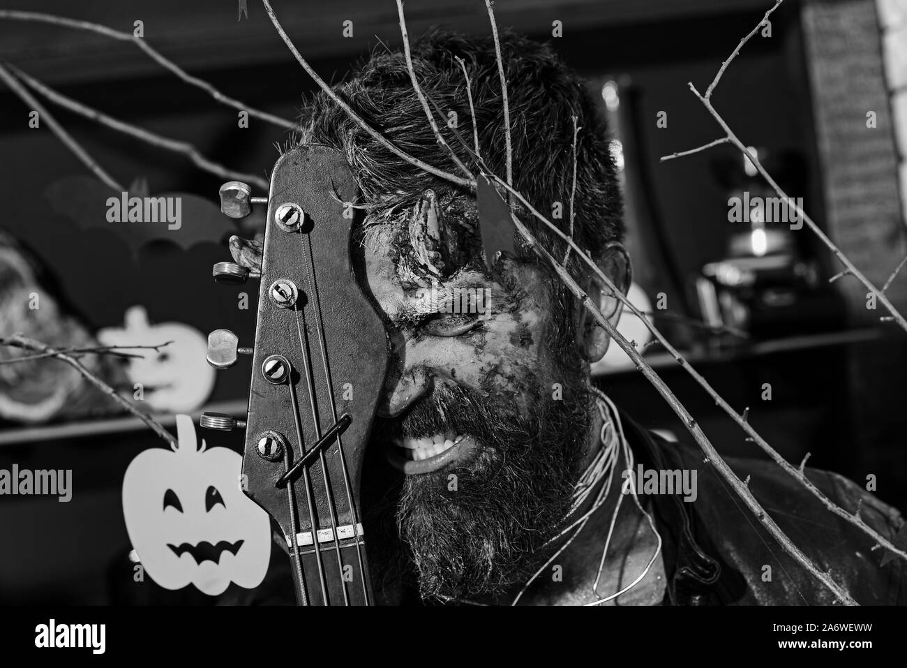 Monster guitar Black and White Stock Photos & Images - Alamy