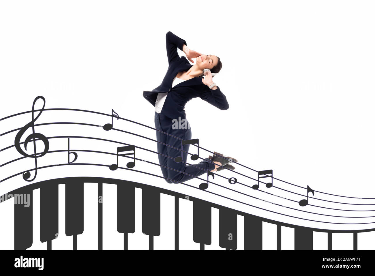 Piano keys Cut Out Stock Images & Pictures - Alamy
