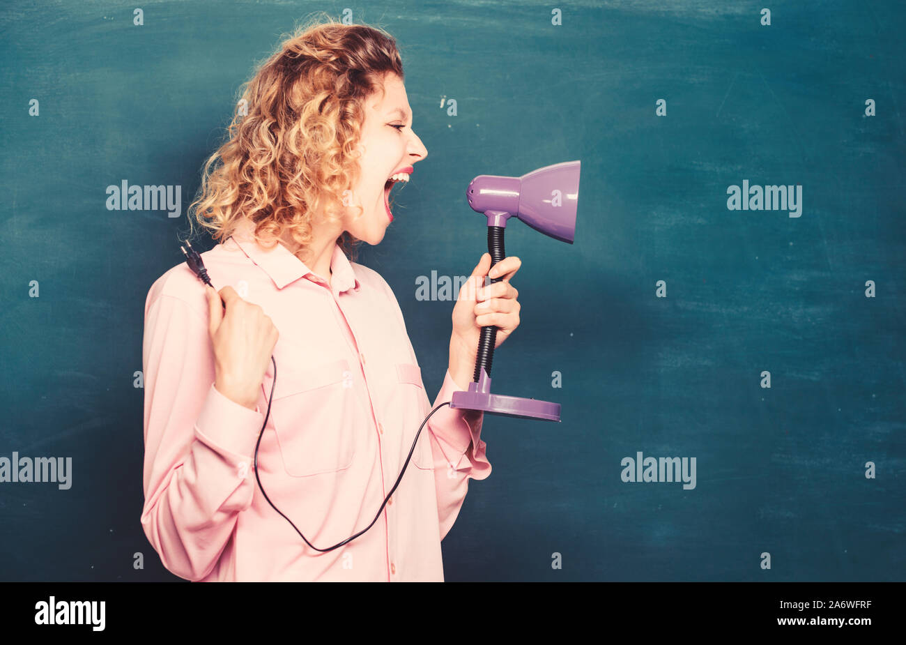light up your way. education concept. back to school. teacher with lamp ...