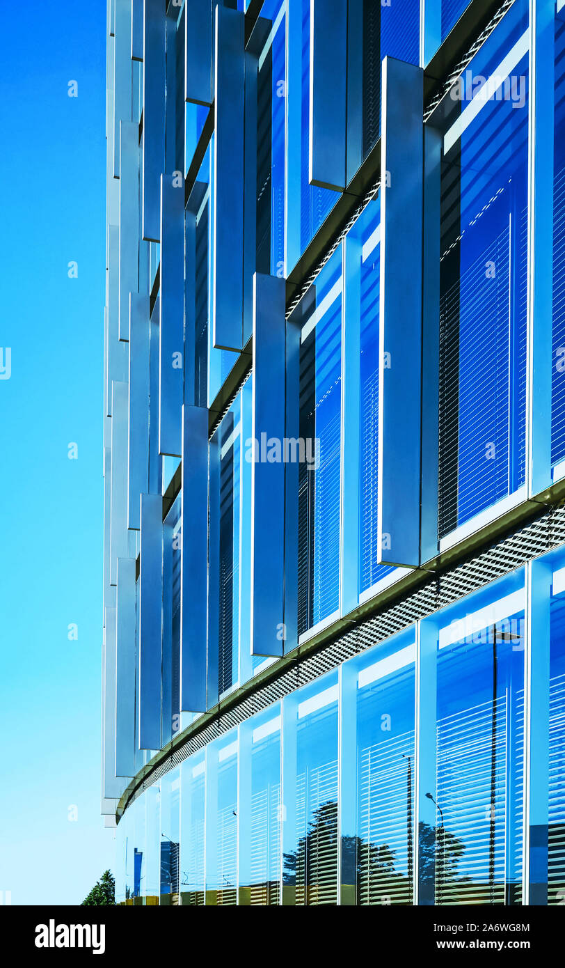 Glass Business office building architecture of Modern City Stock Photo ...